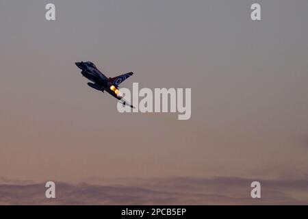 Typhoon jet at dusk Stock Photo - Alamy