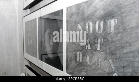 Prisoners cell at Poperinge Town Hall in Belgium where British soldiers ...
