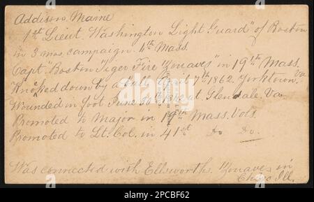 Brigadier General Ansel Dyer Wass of Co. K, 6th Massachusetts Infantry ...