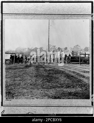 Photograph of General Terry's headquarters at Hatcher's Farm during the ...
