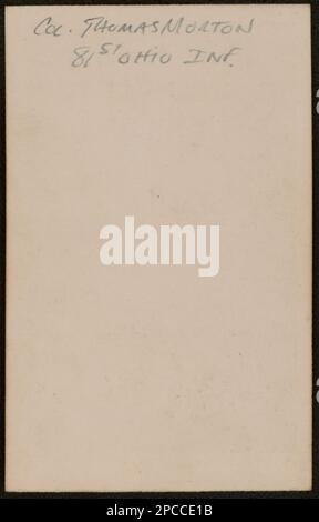 Colonel Thomas Morton of Co. C, 20th Ohio Infantry Regiment and 81st ...