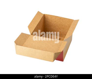 Empty Cubic Paper Box, Brown Cardboard Package Mockup, Ecological ...