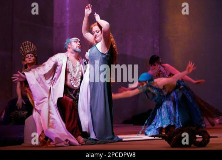 Salome performs her dance of the seven veils during a production at the ...