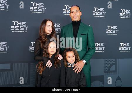 Rike Nooitgedagt, Virgil van Dijk and family arrive at the Best FIFA ...