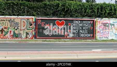 University of Florida campus Gainesville graffiti tagged statue in ...