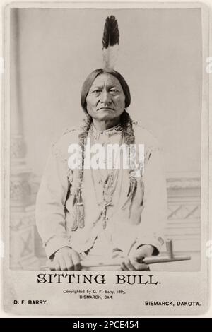 Chief Sitting Bull (1831-1890), Native American Lakota leader, portrait ...