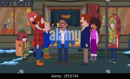 THE GREAT NORTH, center: Beef Tobin (voice: Nick Offerman), 2nd from ...