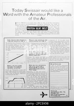Swiss air vintage magazine advertisement Swiss Air with camels on a ...
