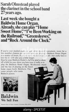 Baldwin Piano & Organ advert in a magazine 1969 Stock Photo - Alamy
