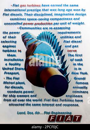 FIAT engineering advert in a magazine 1969 Stock Photo - Alamy