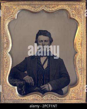 1850 c, ITALY: Ambrotype of a young man ( possible an undentified italian painter of MACCHIAIOLI ...