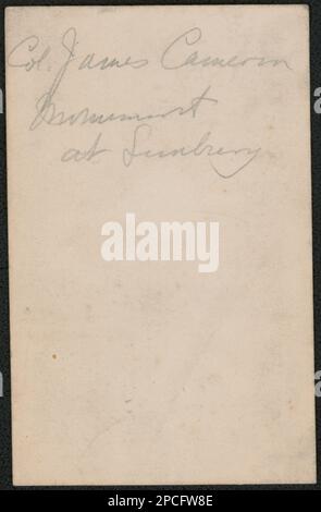 Colonel James Cameron, 79th New York Regiment. Civil war photographs ...