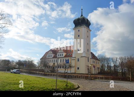 Delitzsch Germany castle view and beautiful garden Stock Photo - Alamy