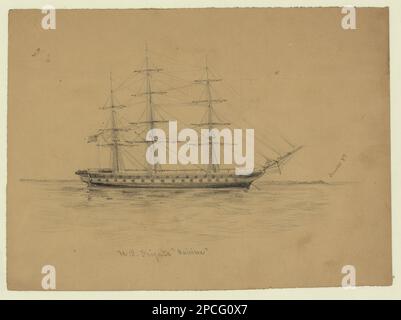 Sabine. Morgan collection of Civil War drawings. Sabine (Frigate), 1860 ...