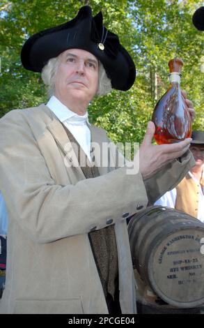 George Washington impersonator Dean Malissa at Revolutionary War ...