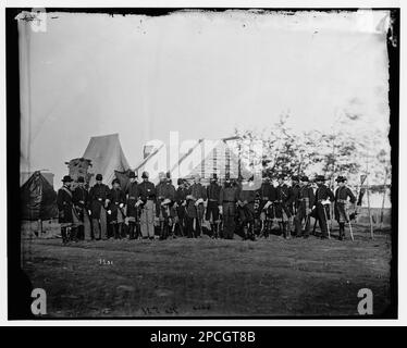 Falmouth, Virginia. Officers of 61st New York Infantry, Civil War ...