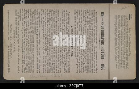 Libby Prison. The Robin G. Stanford Collection, Digitized 2015 Funding ...