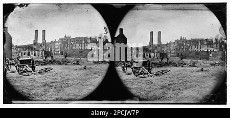 Richmond, Virginia. Ruins of Arsenal (Pratt's castle in distance ...