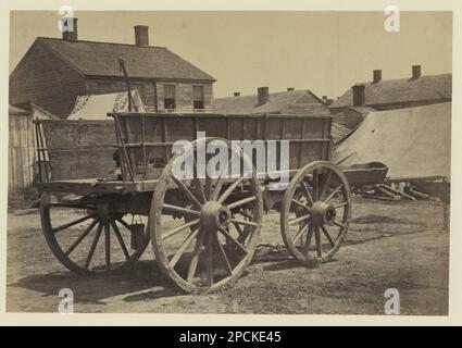 Supply wagon, probably in a Civil War military facility Stock Photo - Alamy