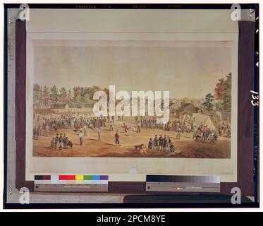 Union prisoners at Salisbury, North Carolina, participate in a baseball ...