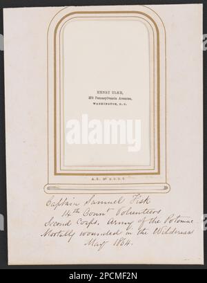 Union Army colonel and infantry volunteer troops in battle, 1864 Stock ...