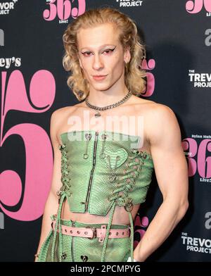 Griffin Maxwell Brooks wearing dress by Vesper Han for ManMadeSkins ...