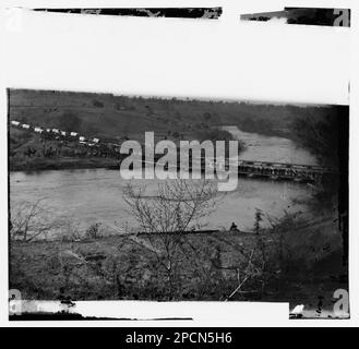 Germanna Ford, Rapidan River, Virginia. Ruins of bridge at Germannia ...