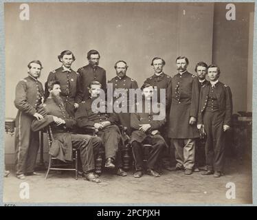 General Daniel Dustin and staff, Civil War Photographs 1861-1865 Stock ...