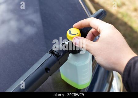 Nozzle foam generator for a sink of a high pressure. car chemicals ...
