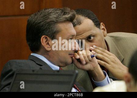 Attorney for Troy Victorino, Jeff Dowdy, right, shows a set of keys to ...