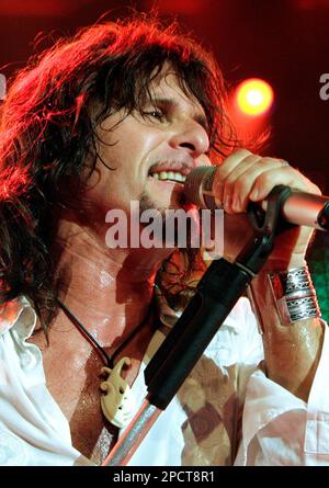 Steve Lee, frontman of Swiss rock band Gotthard, performs on stage ...