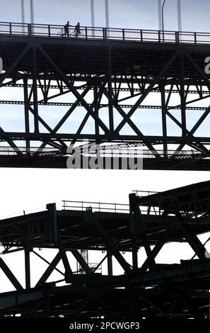 The Tacoma Narrows bridge in June Stock Photo - Alamy
