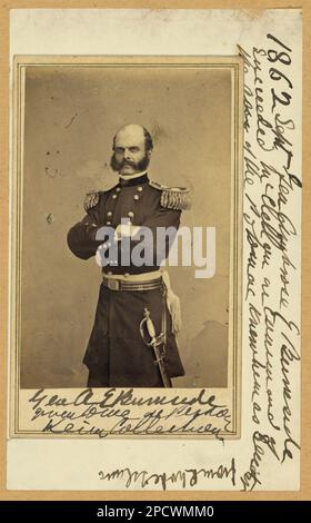 General Ambrose Everett Burnside and staff practicing rifle target ...