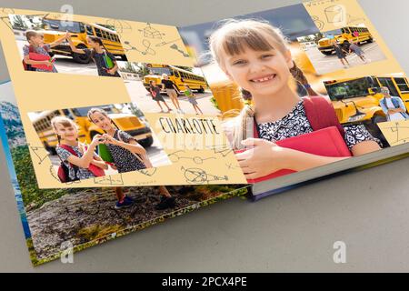 Open book, graduation album, photobook Stock Photo - Alamy