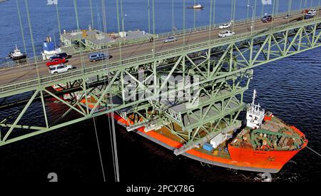 The Tacoma Narrows bridge in June Stock Photo - Alamy