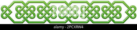 Linear border made with Celtic knots for use in designs for St. Patrick ...