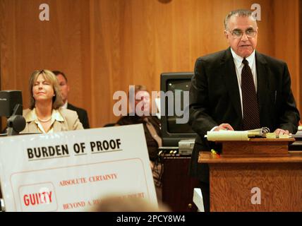 Robert Harrison, left, Mark Unger's defense attorney, cross-examines ...
