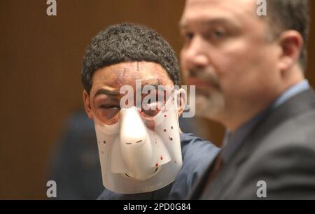 Esteban Carpio, 26, left, is shown during his arraignment hearing ...