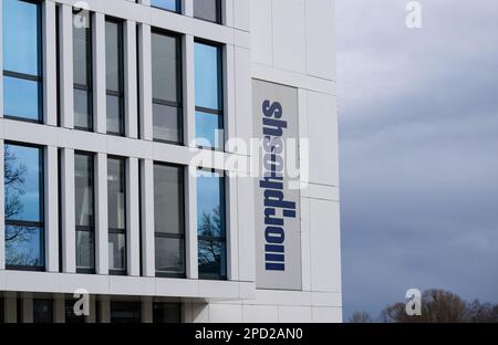 Planegg, Germany. 14th Mar, 2023. The logo of the biotechnology company ...