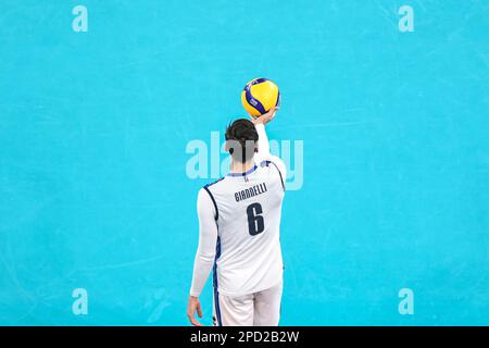 Simone Gianelli (Italy) serving. Volleyball World Championship 2022 ...