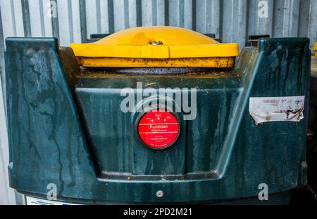 vegetable oil storage to recycle, recycling center Stock Photo - Alamy