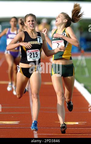 Missouri's Amanda Bales edges out Baylor's Erin Bedell at the finish ...