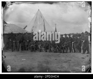 Prospect Hill, Virginia. Officers of 13th New York Cavalry, Civil War ...