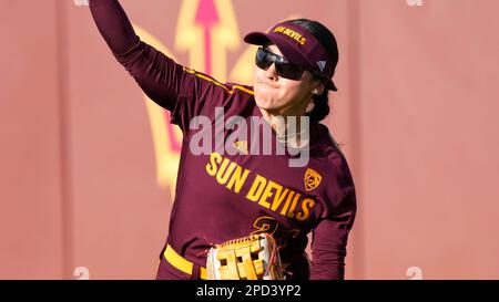 Arizona State designated hitter Yannira Acuna (24) during an NCAA softball game against Arizona ...