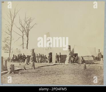 Winter quarters of a Regimental Head Quarters Army of Potomac, February ...