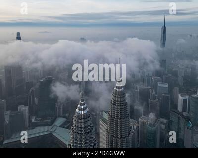 The surrounding KLCC, Merdeka 118 appears dreamlike and mystical Stock ...