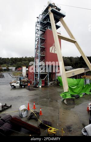 The Beaconsfiled Gold Mine is shown Thursday, May 4, 2006, as a rescue ...