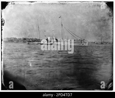 Fort Monroe, Virginia. Blockade runner TEASER off Fort Monroe, Civil ...