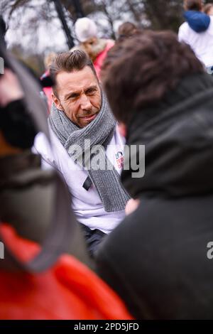 Belgian Para athlete Roger Habsch pictured during the virtual relay ...