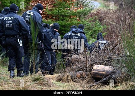 Freudenberg, Germany. 14th Mar, 2023. Flowers and candles were laid at ...